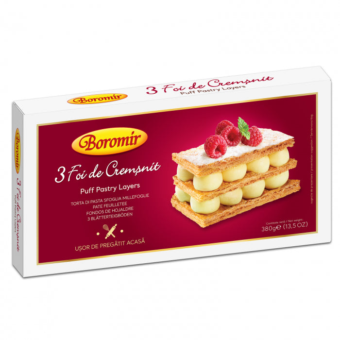 Boromir Foi Cremsnit Baked Puff Pastry Baking Sheets 380g | Romanian Pantry